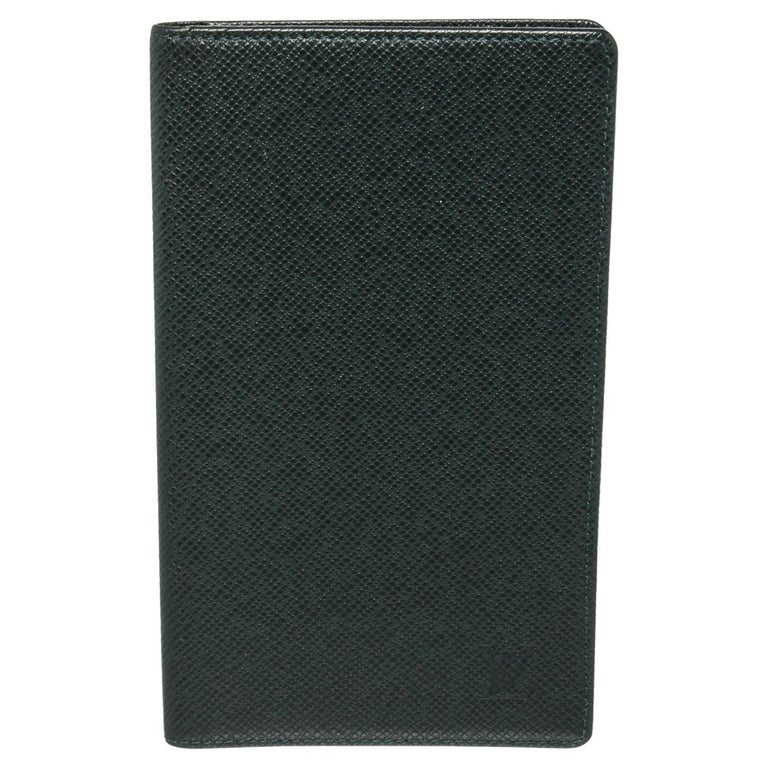 Louis Vuitton Black Leather European Checkbook Wallet with leather ...
