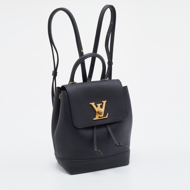 Louis Vuitton Black Leather Lockme Backpack For Sale at 1stDibs