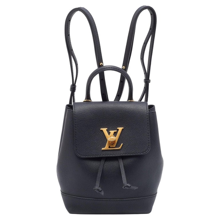 Louis Vuitton Black Leather Lockme Backpack For Sale at 1stDibs