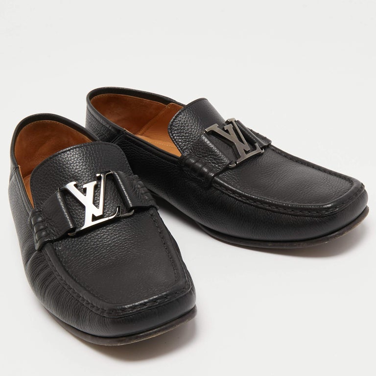 Louis Vuitton Black Leather Monte Carlo Collapsible Heel Loafers Size ...
