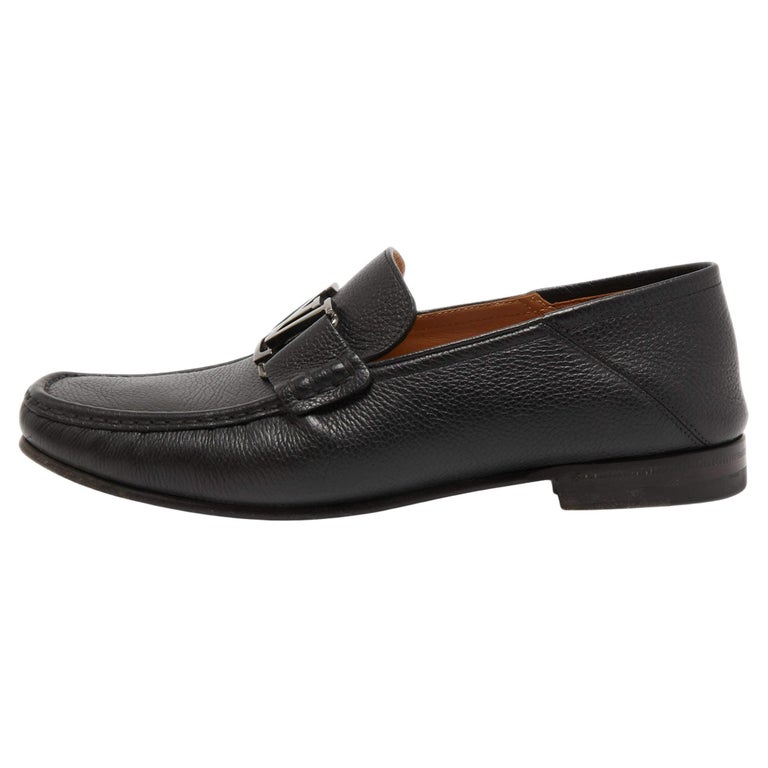 Louis Vuitton Black Leather Monte Carlo Collapsible Heel Loafers Size ...