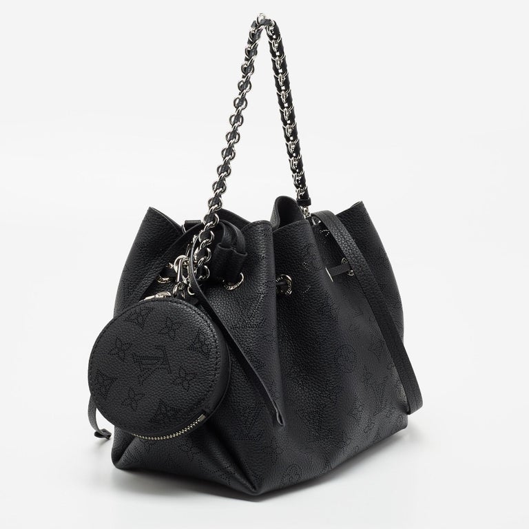 Louis Vuitton Black Mahina Monogram Leather Bella Bag For Sale at 1stDibs