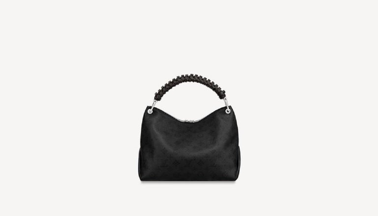 Louis Vuitton Black Mahina perforated calf leather Beaubourg Hobo MM ...