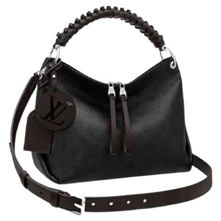 Louis Vuitton Black Mahina perforated calf leather Beaubourg Hobo MM ...