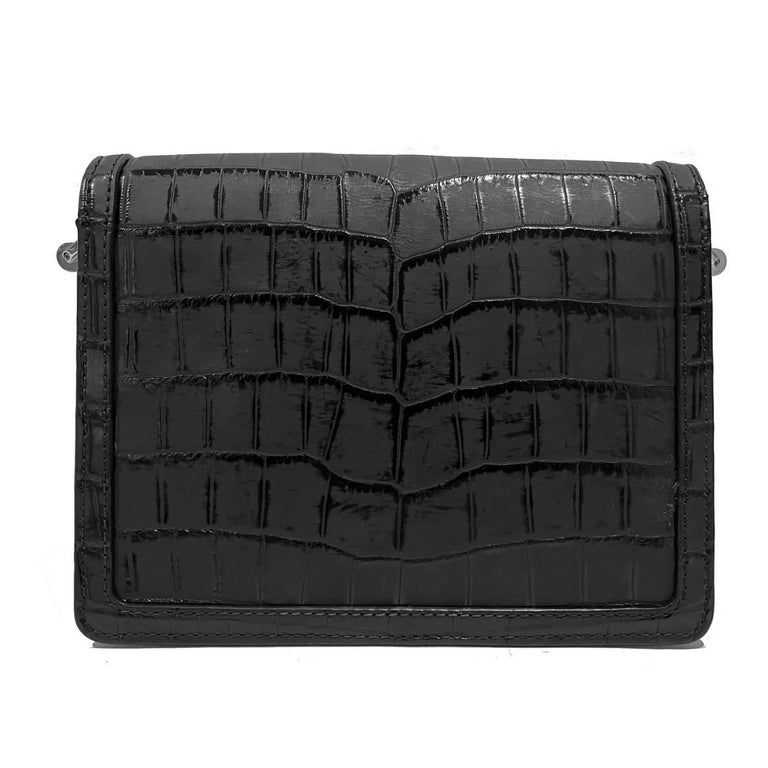Louis Vuitton Black Matte Alligator Mini Dauphine Bag For Sale at 1stDibs