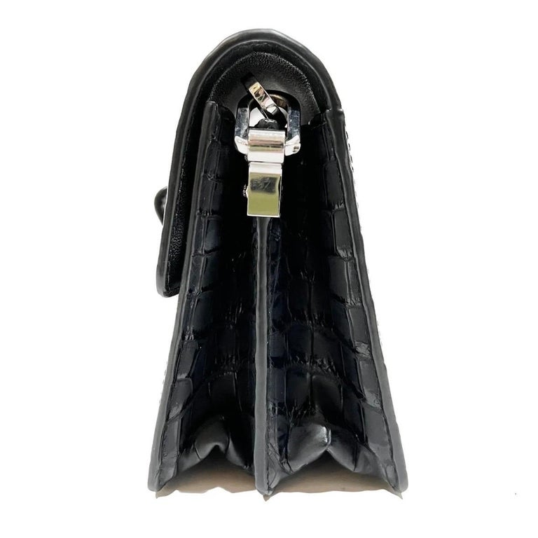 Louis Vuitton Black Matte Alligator Mini Dauphine Bag For Sale at 1stDibs
