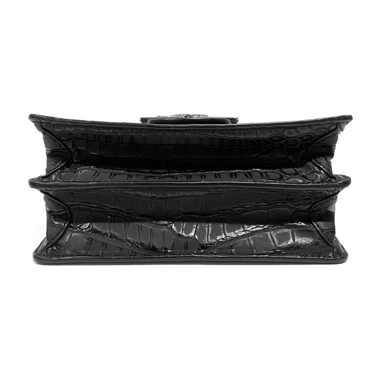 Louis Vuitton Black Matte Alligator Mini Dauphine Bag For Sale at 1stDibs