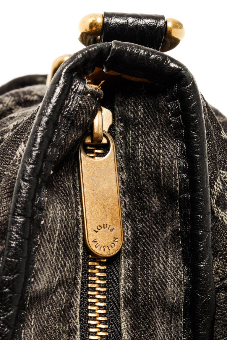 Louis Vuitton Black Monogram Denim Neo Cabby MM Shoulder Bag For Sale ...