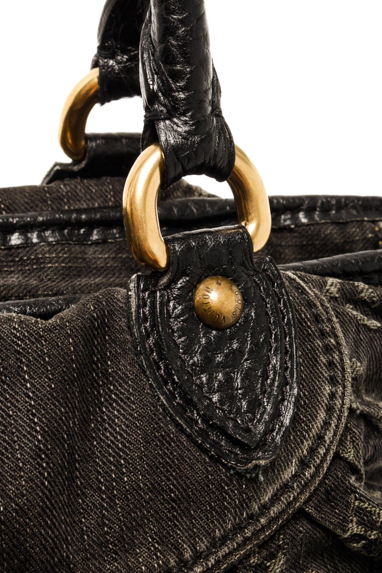 Louis Vuitton Black Monogram Denim Neo Cabby MM Shoulder Bag For Sale ...