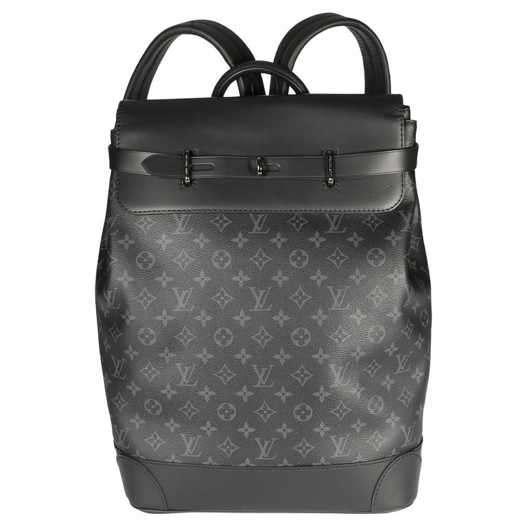 Louis Vuitton Black Monogram Eclipse Steamer Backpack For Sale at 1stDibs