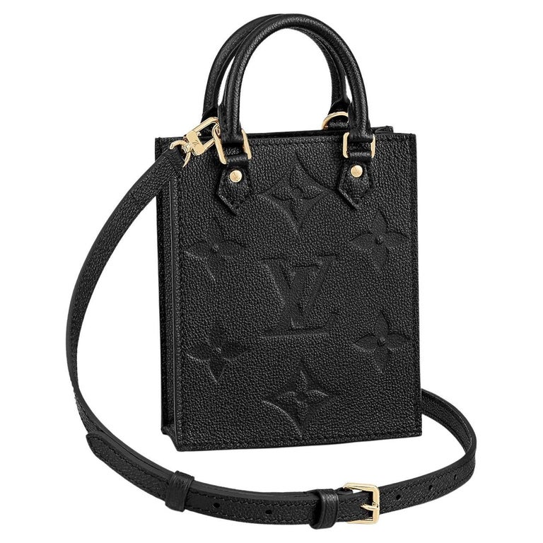 Louis Vuitton Black Monogram Empreinte Leather Petit Sac Plat Bag For ...