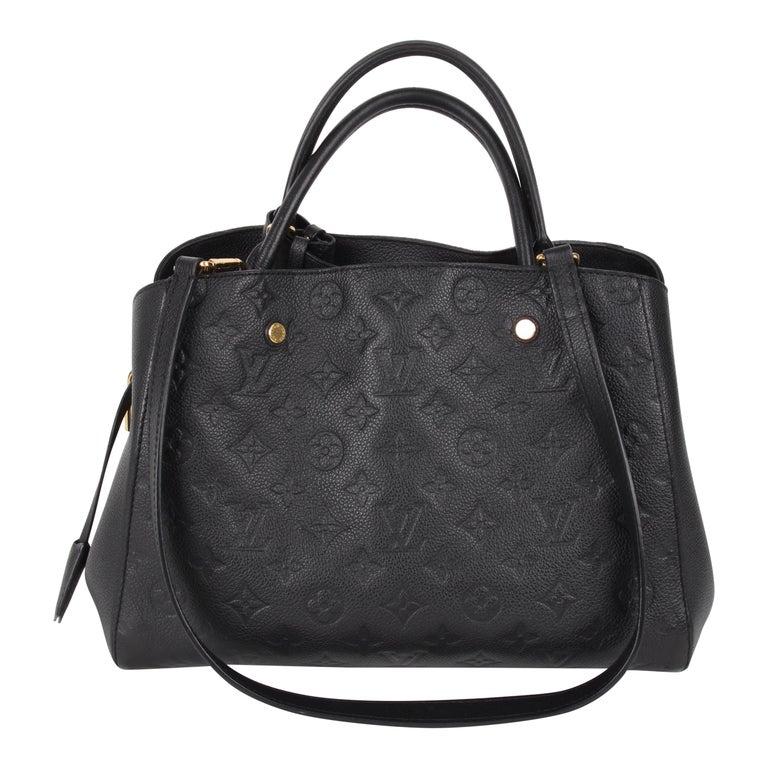Louis Vuitton Black Monogram Empreinte Montaigne MM Handbag at 1stDibs ...