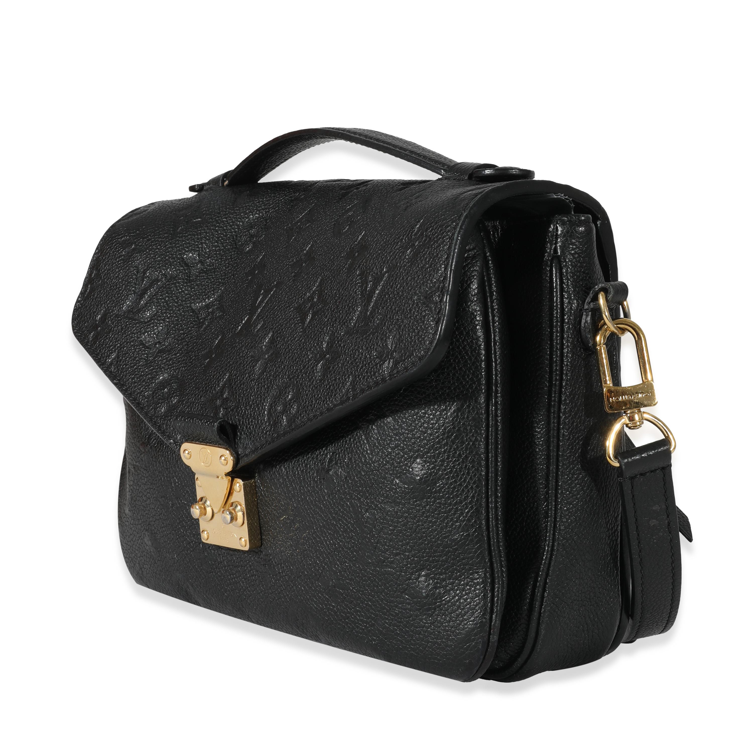 Louis Vuitton Black Monogram Empreinte Pochette Metis For Sale at 1stDibs