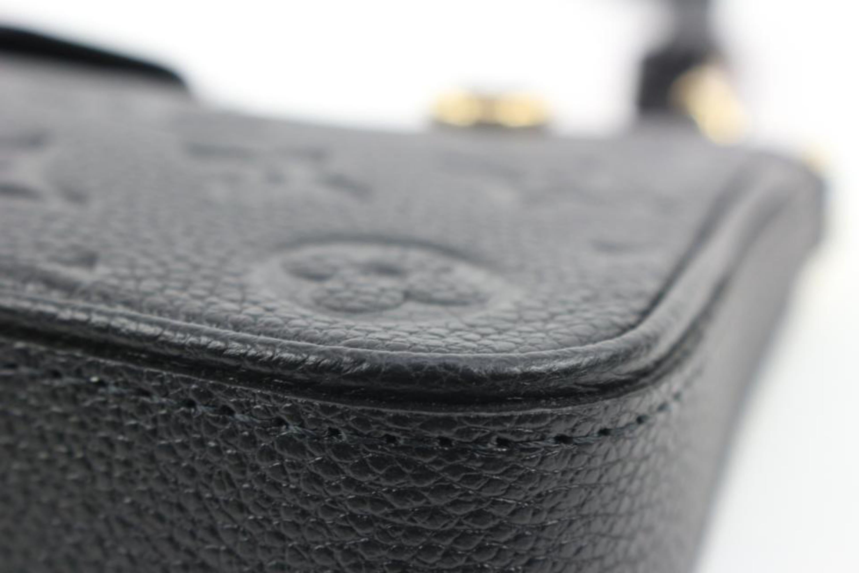 Louis Vuitton Black Monogram Leather Empreinte Easy Pouch on Strap ...
