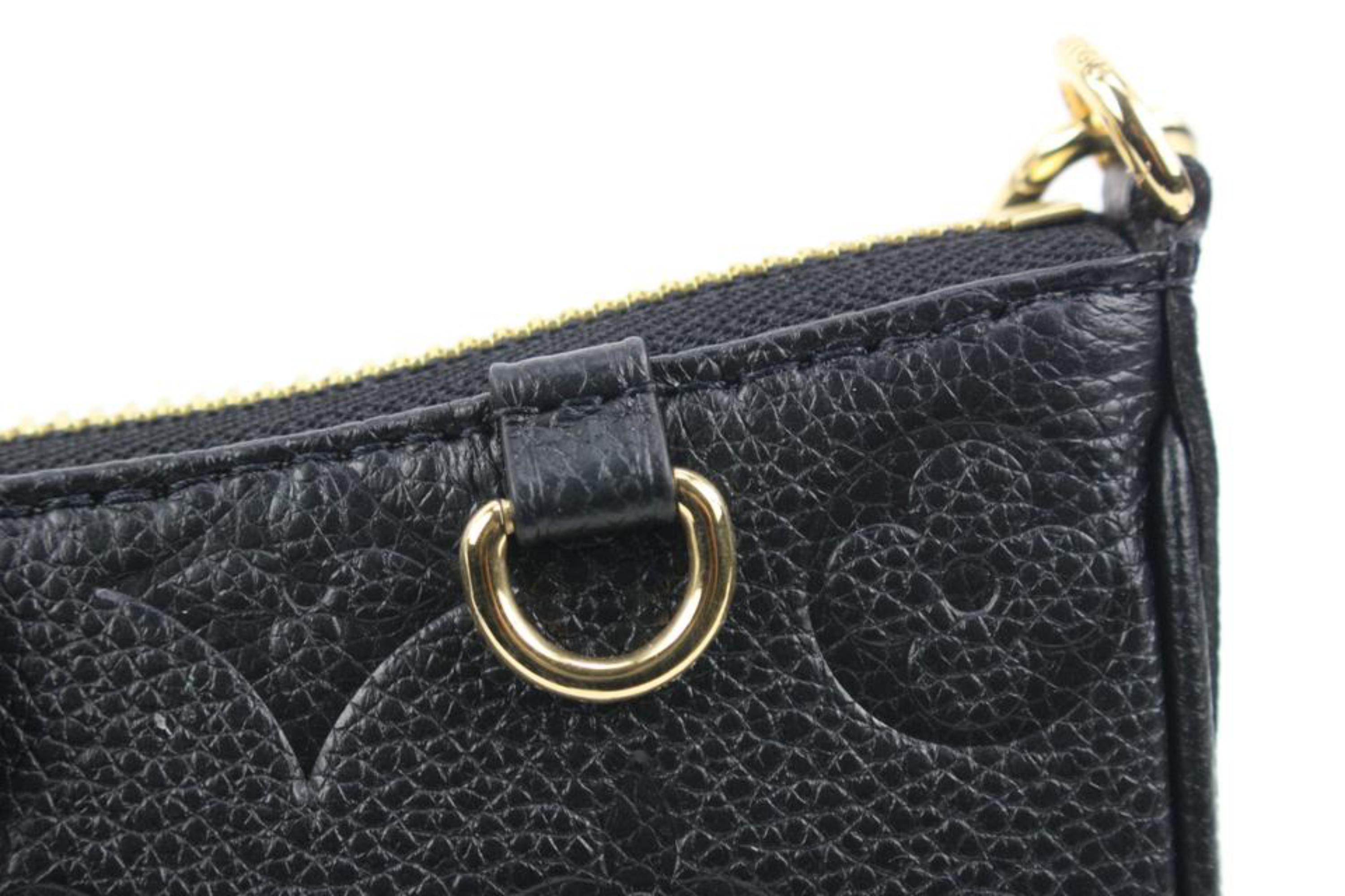 Louis Vuitton Black Monogram Leather Empreinte Easy Pouch on Strap ...