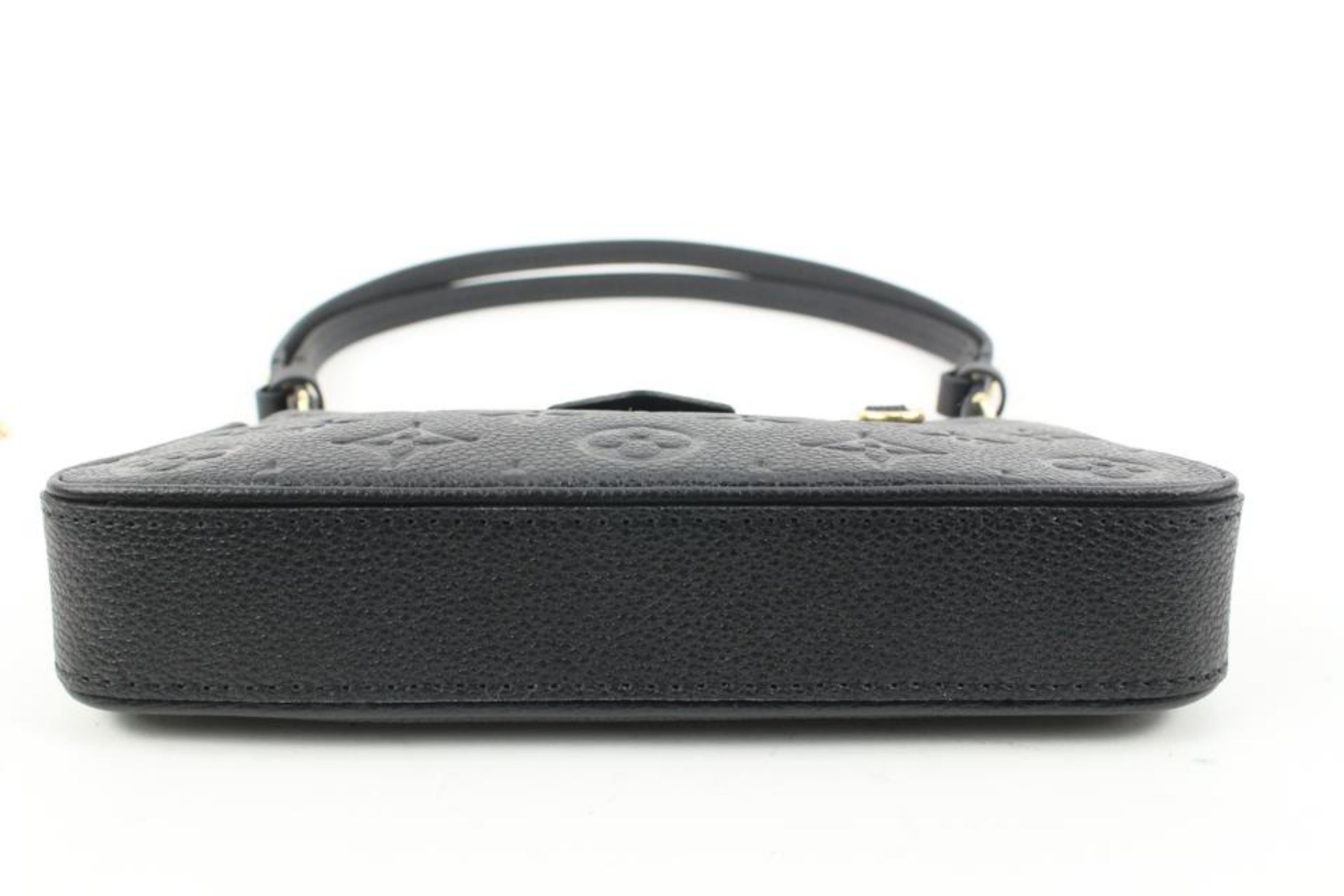 Louis Vuitton Black Monogram Leather Empreinte Easy Pouch on Strap ...