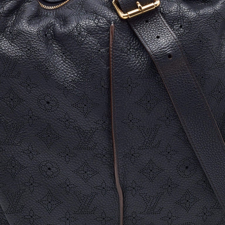 Louis Vuitton Black Monogram Mahina Leather Selene MM Bag For Sale at ...