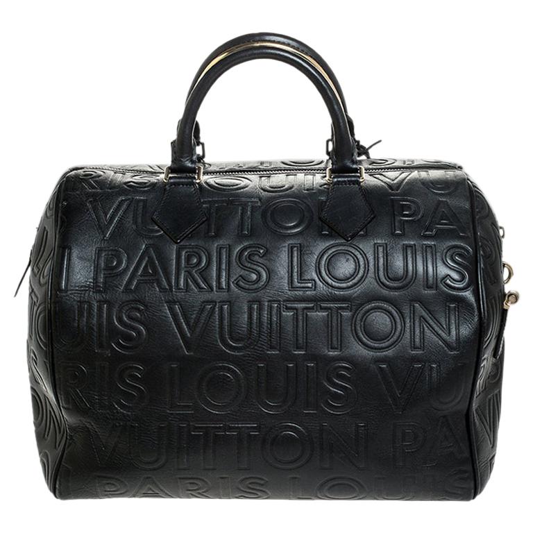 Louis Vuitton Black Monogram Paris Embossed Leather Limited Edition ...