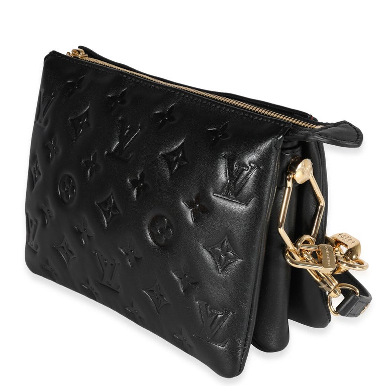 Louis Vuitton Black Monogram Puffy Lambskin Coussin BB For Sale at ...