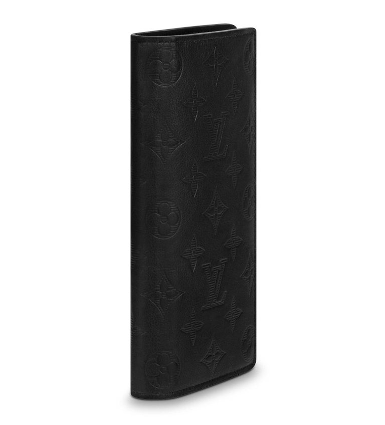 Louis Vuitton Black Monogram Shadow Leather Brazza Wallet For Sale at ...