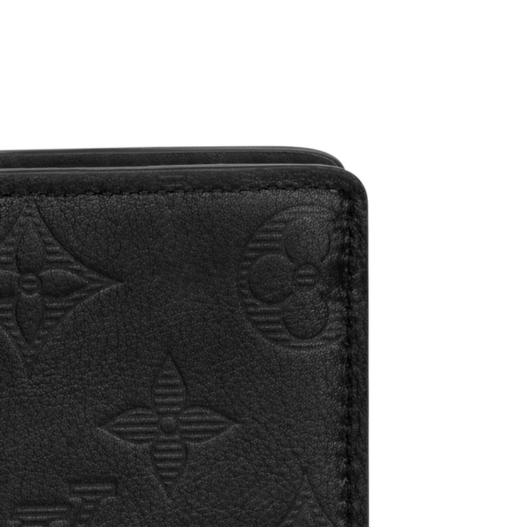 Louis Vuitton Black Monogram Shadow Leather Brazza Wallet For Sale at ...