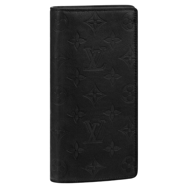 Louis Vuitton Black Monogram Shadow Leather Brazza Wallet For Sale at ...