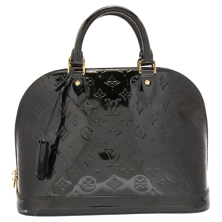 Louis Vuitton Black Monogram Vernis Alma PM Bag For Sale at 1stDibs