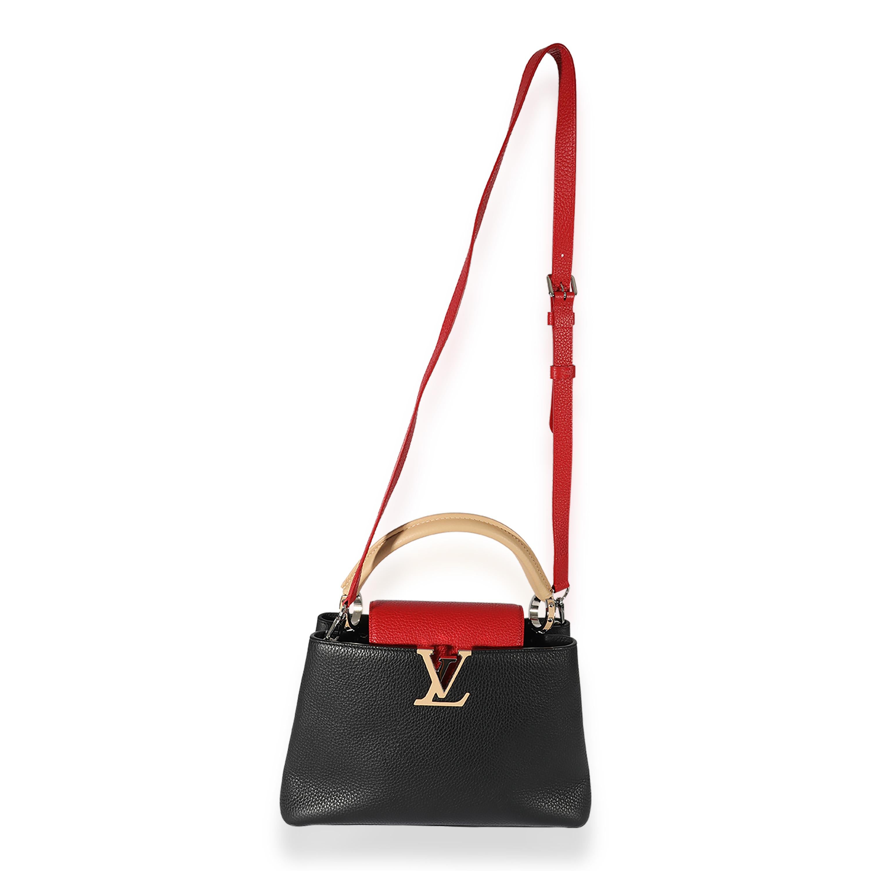 Louis Vuitton Black and Multicolor Leather Capucines BB For Sale at 1stDibs