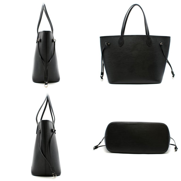 Louis Vuitton Black Neverfull MM Tote Bag at 1stDibs | black louis ...