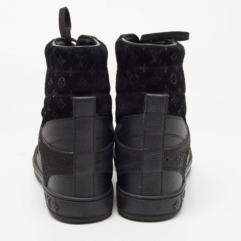 Louis Vuitton Black Nubuck Leather and Suede Cliff Sneakers Size 37 For ...