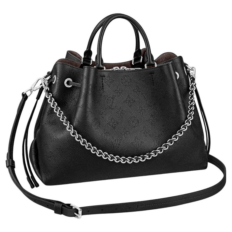 Louis Vuitton Black Perforated Mahina Leather Bella ToTe Bag For Sale ...