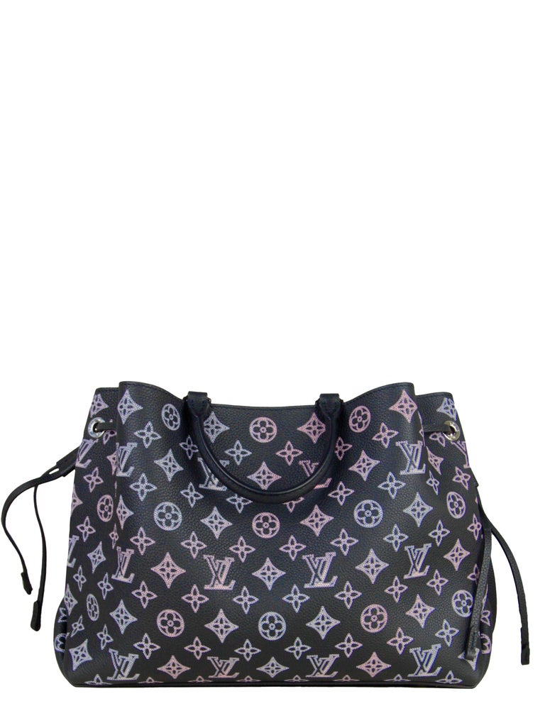 Louis Vuitton Black/ Pink Gradient Monogram Mahina Leather Bella Tote ...