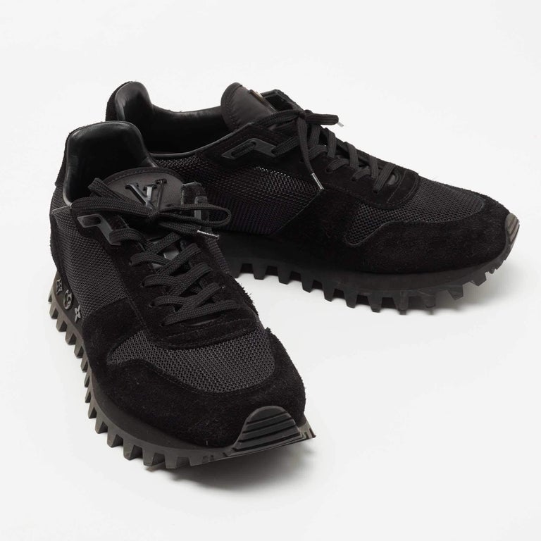 Louis Vuitton Black Suede And Mesh Runner Low Top Sneakers Size 42 For ...