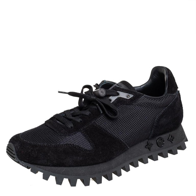 Louis Vuitton Black Suede And Mesh Runner Sneakers Size 41 at 1stDibs ...