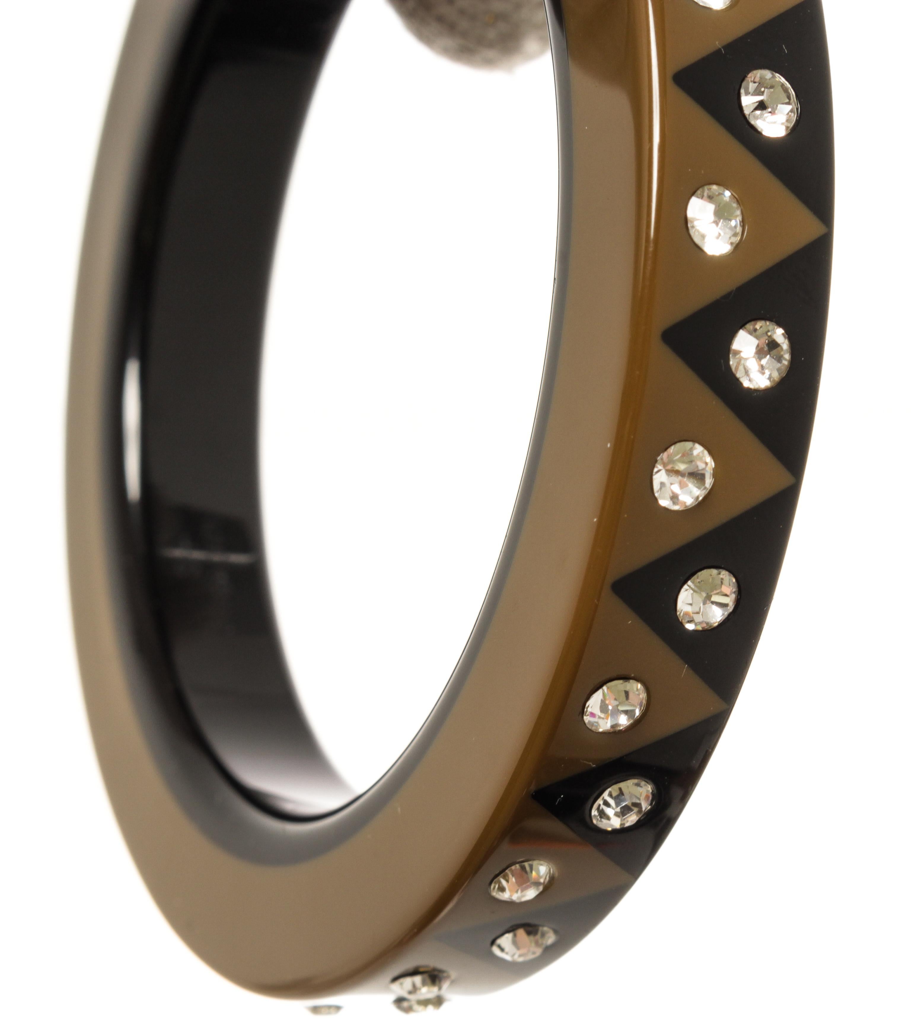 Louis Vuitton Black Zig Zag Bracelet at 1stDibs