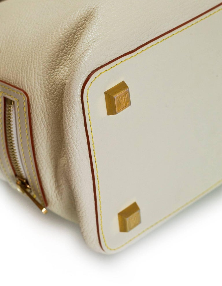 Louis Vuitton Blanc White Leather Suhali L'Ingenieux PM Doctor Frame ...