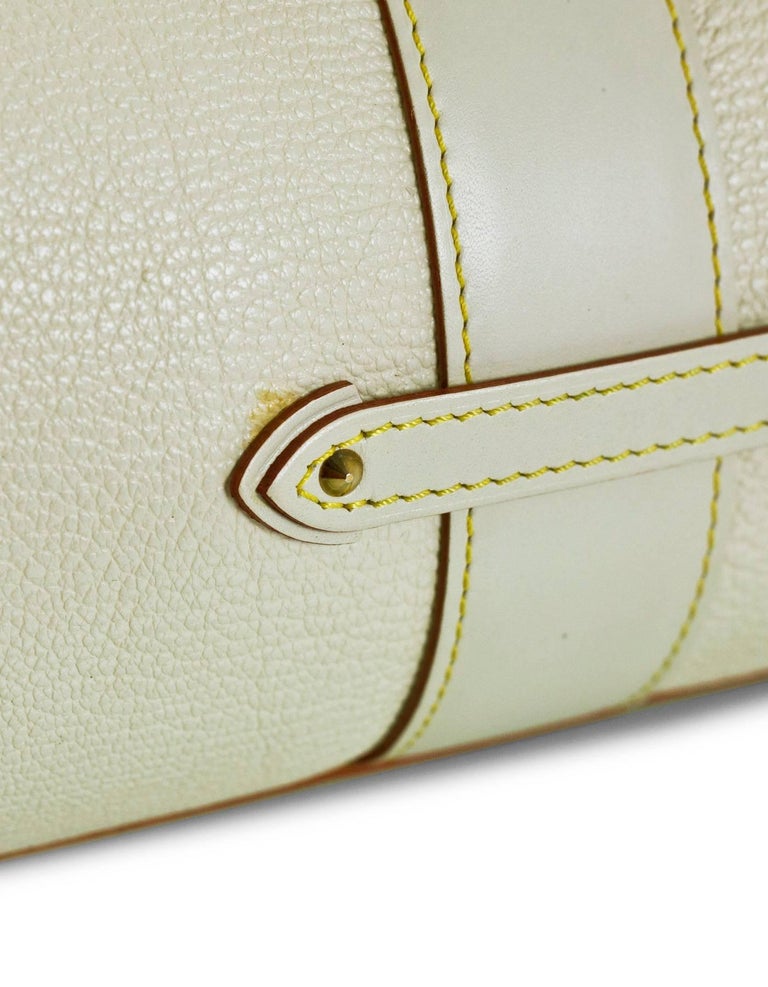 Louis Vuitton Blanc White Leather Suhali L'Ingenieux PM Doctor Frame ...