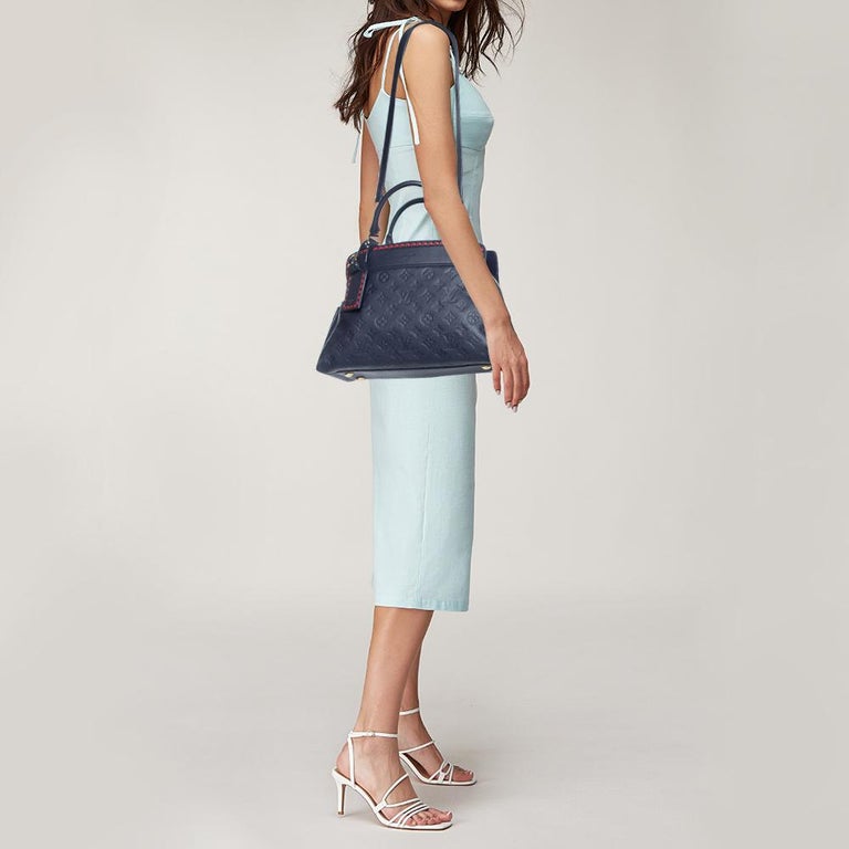 Louis Vuitton Bleu Infini Empreinte Leather Vosges MM Bag at 1stDibs