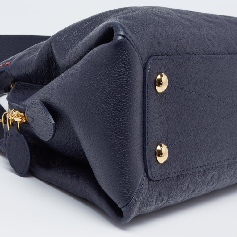 Louis Vuitton Bleu Infini Empreinte Leather Vosges MM Bag at 1stDibs