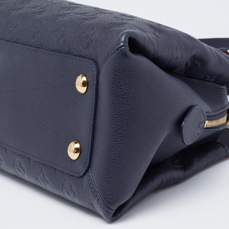 Louis Vuitton Bleu Infini Empreinte Leather Vosges MM Bag at 1stDibs