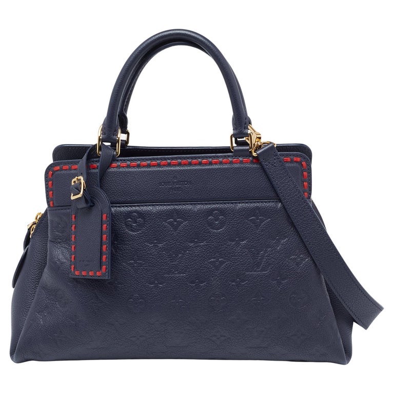 Louis Vuitton Bleu Infini Empreinte Leather Vosges MM Bag at 1stDibs