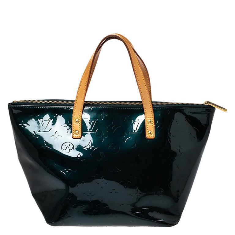 Louis Vuitton Bleu Nuit Monogram Vernis Bellevue PM Bag For Sale at 1stDibs