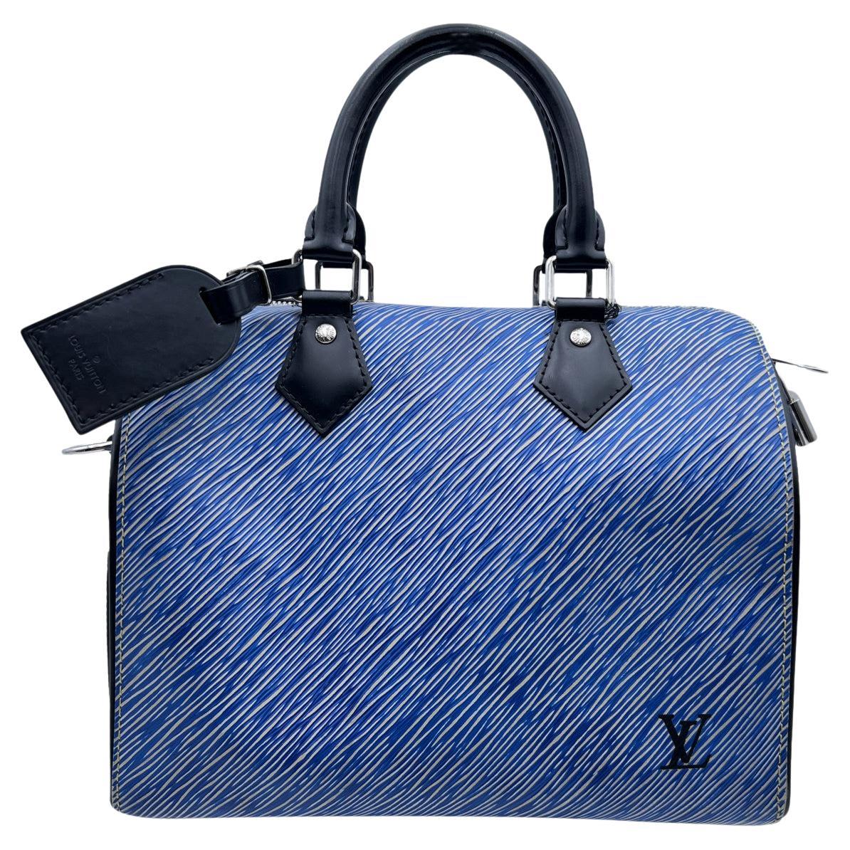 LOUIS VUITTON c.2012 YAYOI KUSAMA Blue "Monogram Town Speedy 30" Polka ...