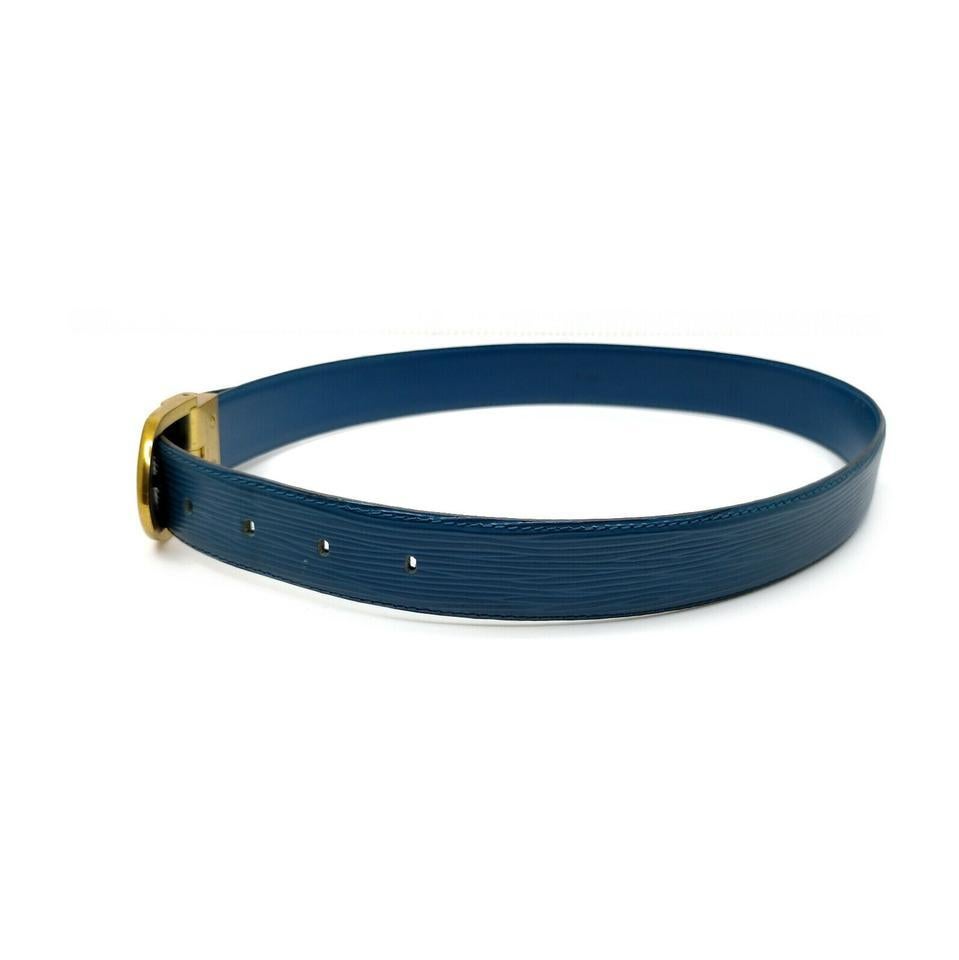 Louis Vuitton Blue Epi Leather Ceinture Belt 863432 at 1stDibs | blue ...