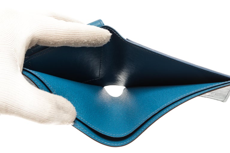 Louis Vuitton Blue Epi Leather Marco Wallet For Sale at 1stDibs