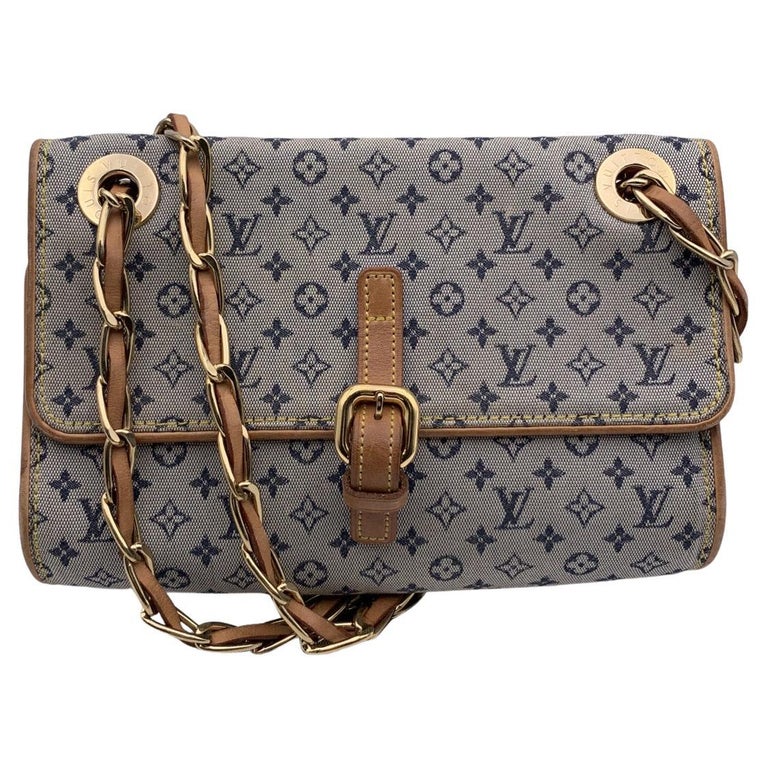 Louis Vuitton Blue Mini Lin Monogram Canvas Camille Messenger Bag For ...