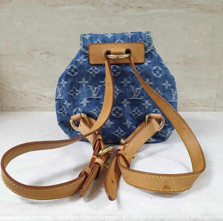 Louis Vuitton Blue Monogram Denim Backpack PM For Sale at 1stDibs