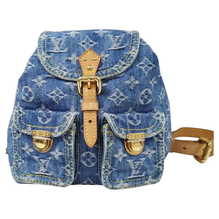 Louis Vuitton Blue Monogram Denim Backpack PM For Sale at 1stDibs
