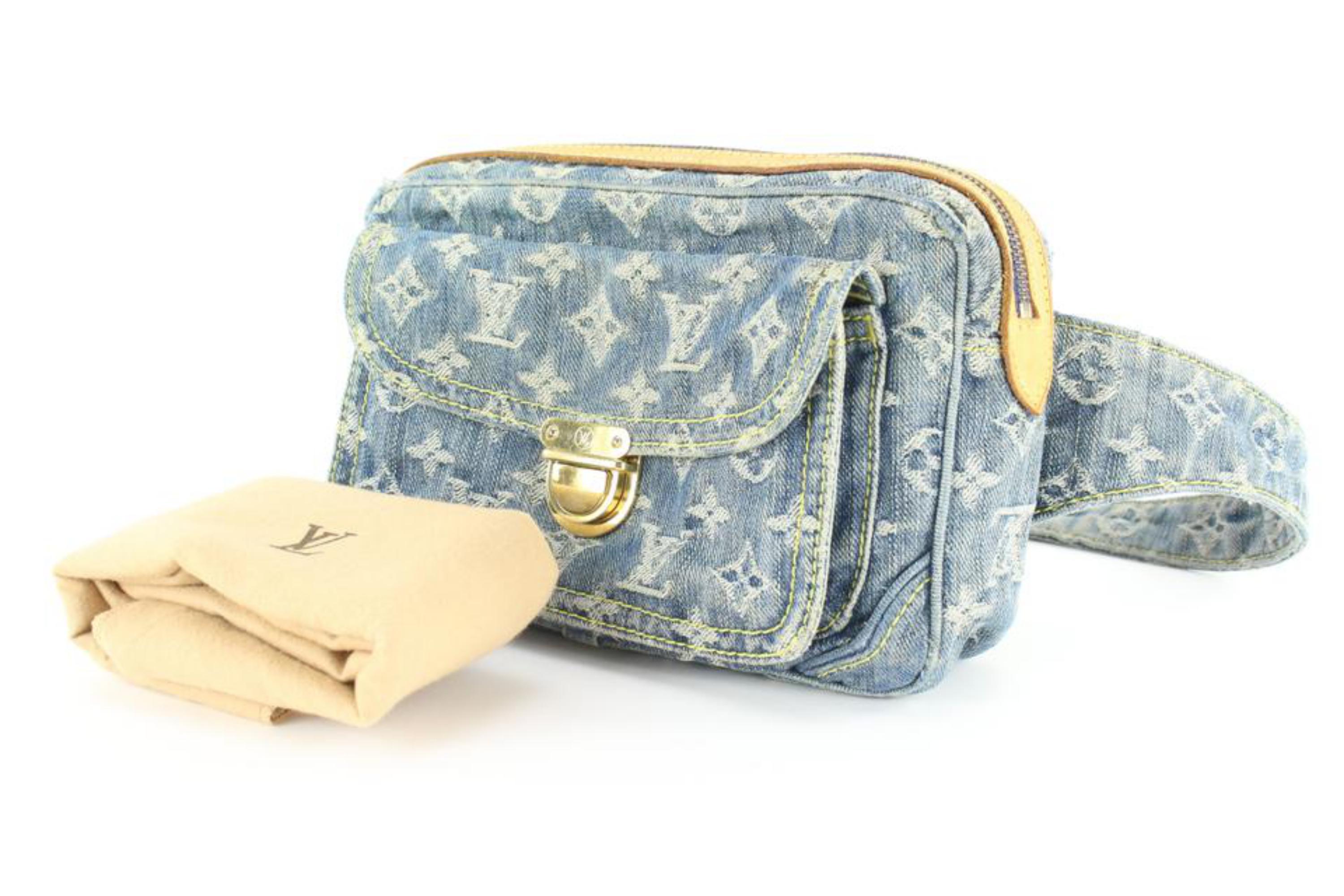 Louis Vuitton Blue Monogram Denim Bumbag 1LVJ1027 at 1stDibs | louis vuitton high rise bumbag ...