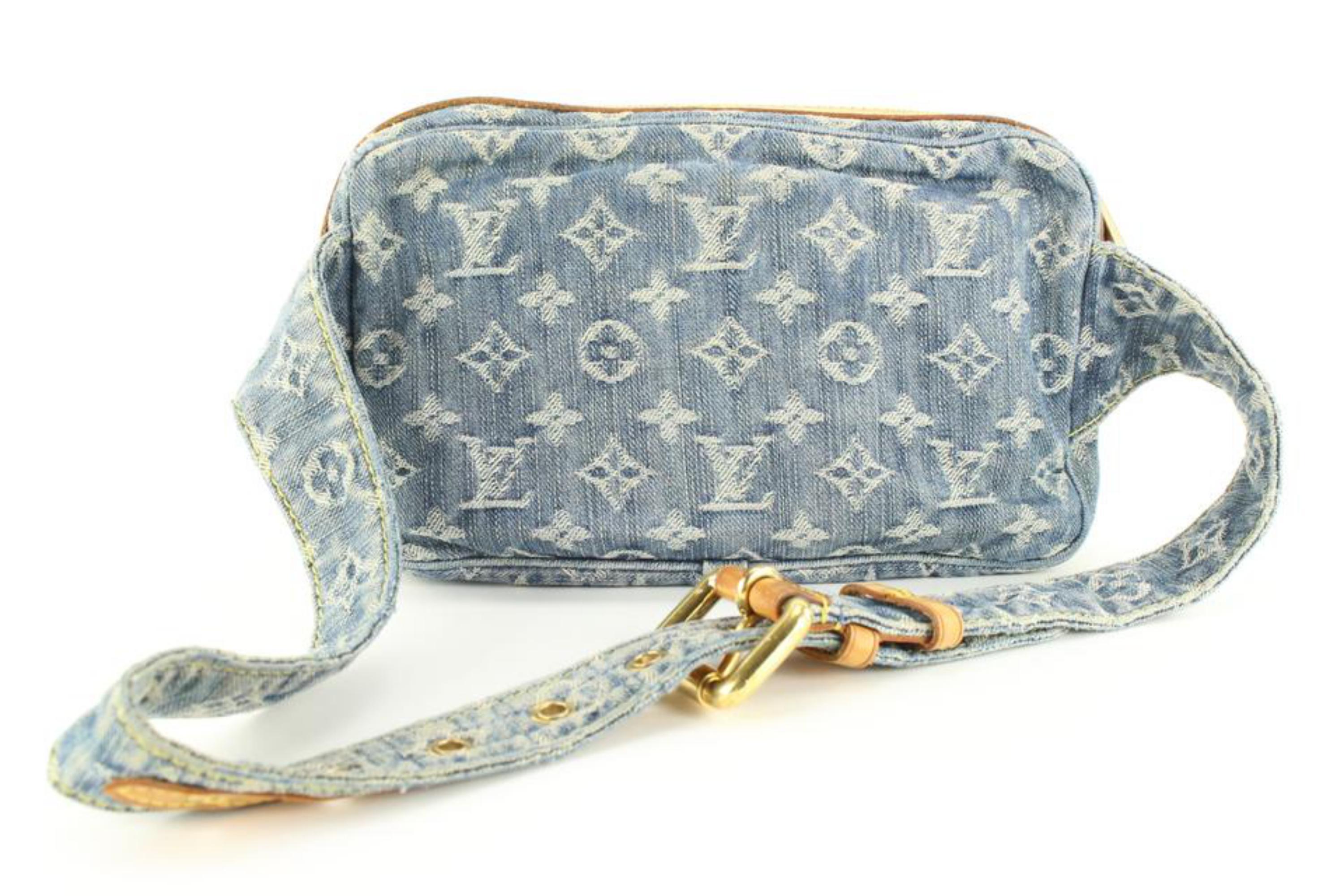 Louis Vuitton Blue Monogram Denim Bumbag 1LVJ1027 at 1stDibs | louis vuitton high rise bumbag ...